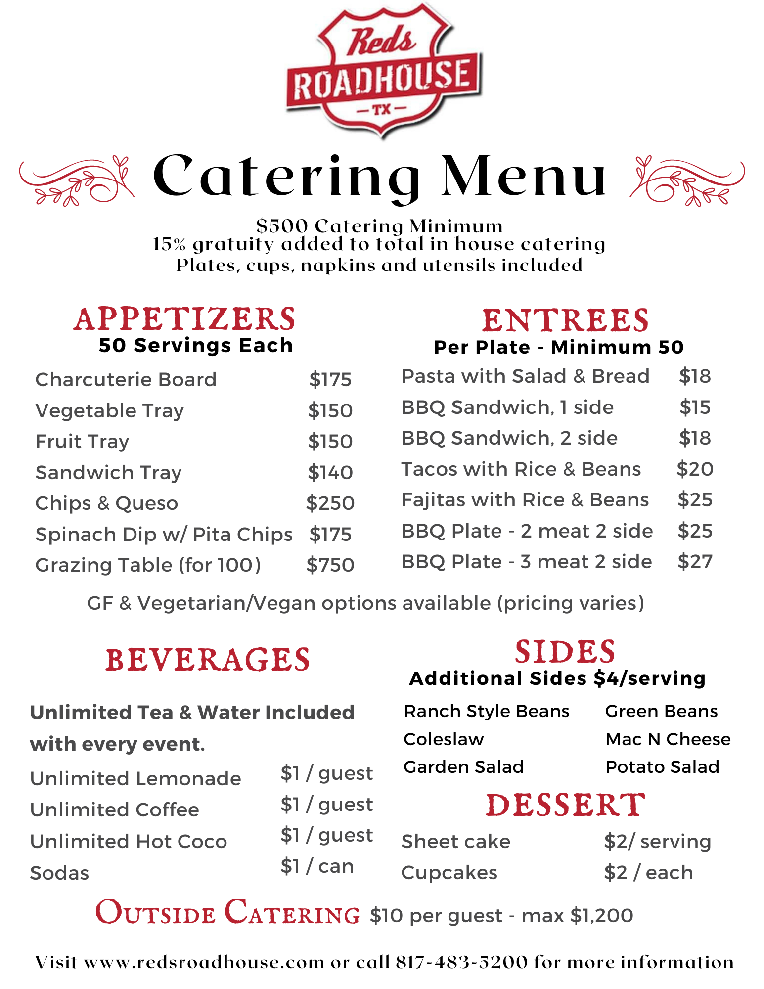 Catering - Wedding & Event Venue: Kennedale, Dallas, Fort Worth